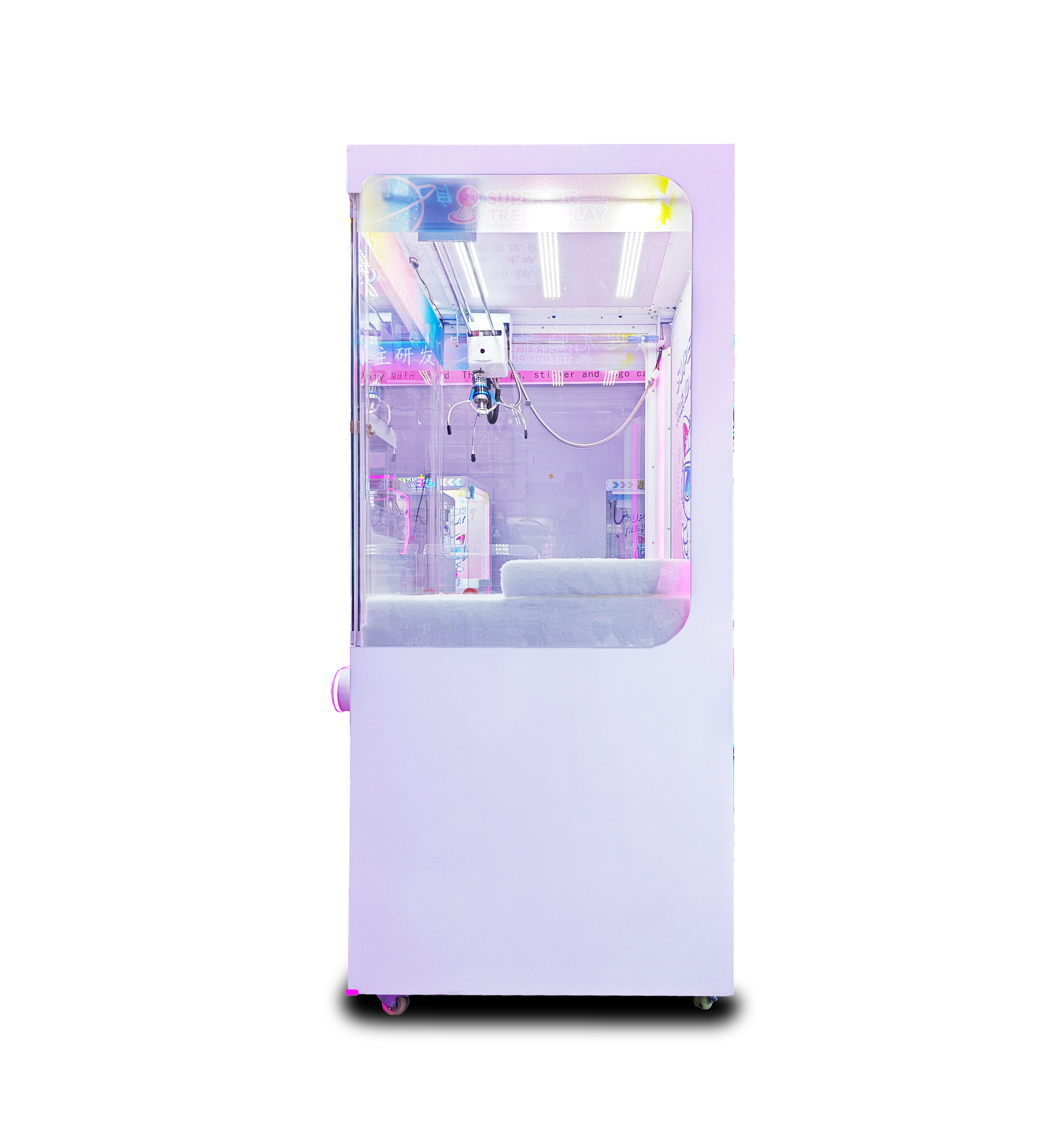 Coin Operated Gamer Playground Equipment Colorful Cat Doll Claw Machine ...